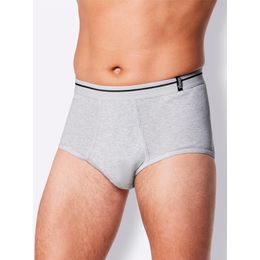 Herren Slip, Gr. 9, grau, 52% Baumwolle, 48% Polyester, 2% Polyester, 98% Baumwolle, Unterhosen