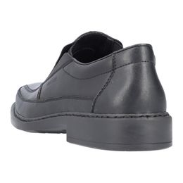 Rieker Herren Slipper, Gr. 45, schwarz, Leder, Synthetik, Schuhe, Festtagschuh, Halbschuh, Komfortschuh im klassischen Business-Look