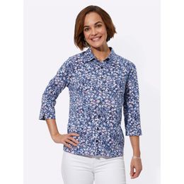 Classic Basics Damen Klassische Bluse, bunt, Gr. 38, gebl&uuml;mt, gemustert, mehrfarbig, 50% Baumwolle, 50% Polyester, Blusen
