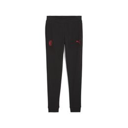 Puma Kinder Sporthose "AC Milan FtblEssentials Hose Jungen", schwarz, Gr. 176, Obermaterial: 68% Baumwolle, 32% Polyester. Rippe: 3% Elasthan, 97%