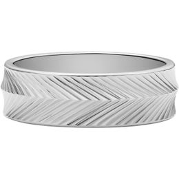 Fossil Damen Fingerring "Schmuck Geschenk Edelstahl Ring HARLOW", 155, Edelstahl, 10mm, silber, Edelstahl, Fingerringe