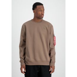 Herren Sweater "X-Fit Label Sweater", grau, Gr. L, Alpha Industries, Obermaterial: 80% Baumwolle, 20% Polyester, Sweatshirts