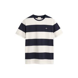 Gant Herren T-Shirt "T-Shirt BAR STRIPE T-SHIRT 1er Pack", wei&szlig;, Gr. XL, Obermaterial: 100% Baumwolle CO., Shirts