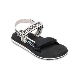 Quiksilver Damen Sandale "W Monkey Caged", Gr. 7, schwarz-wei&szlig;, Obermaterial: Textil (Mmf), Laufsohle: Gummi, Schuhe
