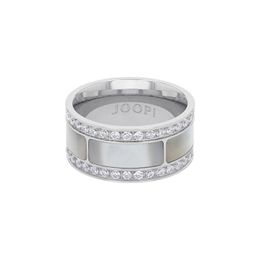 JOOP! JOOP Damen Fingerring "2039778/-79/-80", 56, Edelstahl, 10mm, silber, Edelstahl, Fingerringe, mit Zirkonia (synth.)