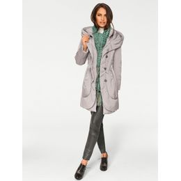 Heine Damen Parka, grau, Gr. 44, unifarben, 90% Polyester, 10% Polyamid, 90% Polyester, 10% Polyamid, F&uuml;llung:100% Polyester, Jacken