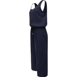 Ragwear Damen Jumpsuit "Suky", blau, Gr. XXL, 80% Viskose, 20% Polyester, Overalls, schicker, langer Damen Overall mit Tunnelzug