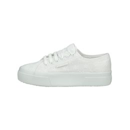 Superga Damen Plateausneaker "Superga Sneaker Baumwolle", Gr. 39, wei&szlig;, Textil, Schuhe