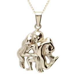 OSTSEE-SCHMUCK Damen Kette mit Anh&auml;nger "OSTSEE-SCHMUCK Kette mit Anh&auml;nger Tierkreiszeichen Wassermann", 42cm, Gelbgold 333, L: 42, gold, Gelbgold