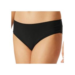 Schiesser Damen Slip "Slip 3er Pack", Gr. XL, schwarz, Obermaterial: 95% Baumwolle CO. 5% Elasthan EL., Unterhosen