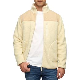INDICODE Herren Sweatjacke "INErnestoy", wei&szlig;, Gr. M, unifarben, Sweatware, Fleece, Obermaterial: 100% Polyester, Sweatjacken