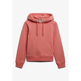 Superdry Damen Kapuzensweatshirt, rosa, Gr. XL, unifarben, Sweatware, Obermaterial: 100% Baumwolle, Sweatshirts