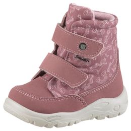 Baby Winterstiefel "Madlen WMS: mittel", Pepino BY RICOSTA, Gr. 25, wei&szlig;, Lederimitat, Textil, Schuhe, Klettstiefel mit Sympatex, Lauflernschuh,