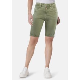 STOOKER WOMEN Damen Bermudas "KORFU Bermuda Boyfriend Fit", grün, Gr. 44, Denim/Jeans, 98% Baumwolle, 2% Elasthan, Hosen, Bermuda 5-Pocket Boyfriend