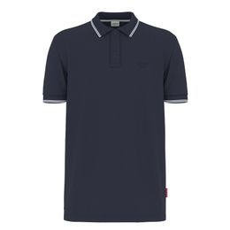 JOOP! JOOP JEANS Herren Poloshirt "Agnello", blau, Gr. L, clean, unifarben, Jersey, Obermaterial: 95% Baumwolle, 5% Elasthan, Shirts, mit Streifen