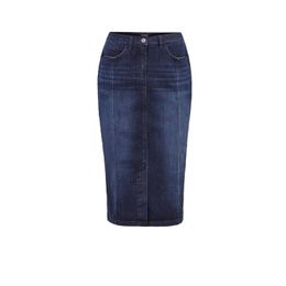GOLDNER Damen Jeansrock "Jeansrock im 5-Pocket-Stil", blau, Gr. 38, Obermaterial: 83% Baumwolle CO. 15% Polyester PES. 2% Elasthan EL., Röcke