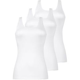 Nina von C. Damen Achselhemd "3er Pack Damen Achselhemd Daily", Gr. 46, wei&szlig;, Obermaterial: 100% Baumwolle CO., Unterhemden