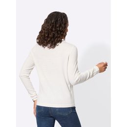 Casual Looks Damen Rundhalspullover "Pullover", beige, Gr. 42, unifarben, 50% Wolle, 30% Baumwolle, 20% Polyamid, Pullover