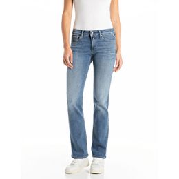 Replay Damen Bootcut-Jeans "NEW LUZ", blau, Gr. 33, Denim/Jeans, Obermaterial: 83% Baumwolle, 10% Modal, 4% Elastomultiester, 3% Elasthan, Jeans