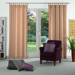 Vorhang WIRTH, B:132cm H:145cm, rot, Jacquard, Polyacryl, Polyester, Wohnzimmer, Gardinen, "Niederau"