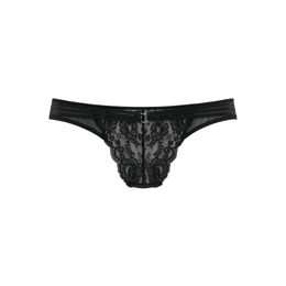 Vivance Damen Stringpanty "Francesca", Gr. 32, schwarz, Microfaser, Obermaterial: 88% Polyamid, 12% Elasthan, Unterhosen, mit feinem Herzaccessoire