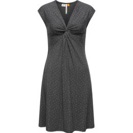 Ragwear Damen Wickelkleid "Comfrey", grau, Gr. L, Material: 48% Viskose, 47% Polyester, 5% Elasthan, Kleider, stylisches Sommerkleid mit tiefem