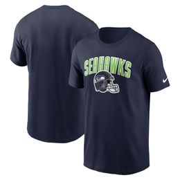 Nike Damen T-Shirt "Nike T-Shirt Seattle Seahawks Nike Essential Team", blau, Gr. L, 100% Baumwolle, Shirts