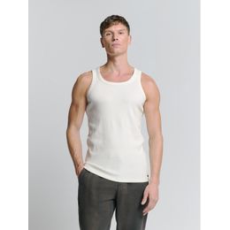 NO EXCESS Herren T-Shirt "NO EXCESS Geripptes Unterhemd"ecru, Gr. S, 95% Baumwolle, 5% Elasthan, Shirts