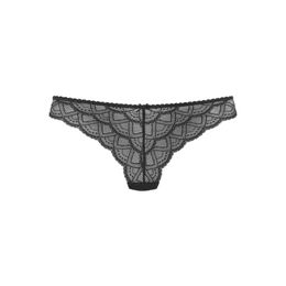 Vivance Damen String "Mirabella", Gr. 32, schwarz, Microtouch, Obermaterial: 87% Polyamid, 13% Elasthan, Unterhosen, rundherum aus Spitze