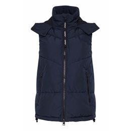 oxmo Damen Steppweste "Steppweste OXJuliette", blau, Gr. XL, Obermaterial: 100% Polyester PES., Westen