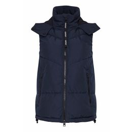 oxmo Damen Steppweste "Steppweste OXJuliette", blau, Gr. L, Obermaterial: 100% Polyester PES., Westen
