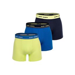 Happy Shorts Herren Boxershorts "Boxershort 3er Pack", Gr. S, bunt, Obermaterial: 95% Baumwolle CO. 5% Elasthan EL., Unterhosen
