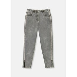 Madeleine Mode MADELEINE Damen Regular-fit-Jeans "Jeans Jeans mit Strass", grau, Gr. 20, Obermaterial: 93% Baumwolle CO. 5% Polyester PES. 2% Elasthan EL., Jeans