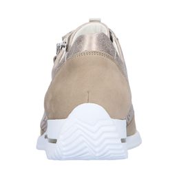 Waldl&auml;ufer WALDL&Auml;UFER Damen Keilsneaker "HIMONA", Gr. 4,5, gold, Nappaleder, Nubukleder, Schuhe, Halbschuh, Schn&uuml;rschuh, Komfortschuh mit Rei&szlig;verschluss
