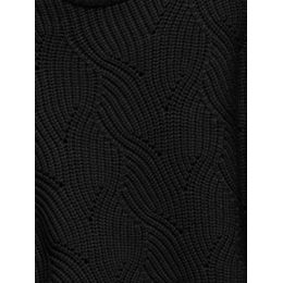 KIDS Only M&auml;dchen Strickpullover "KOGKATIA LS STRUCTURE O-NECK CP KNT", schwarz, Gr. 122, unifarben, Strick, Obermaterial: 50% Viskose, 27% Nylon,