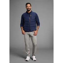 MAN'S WORLD MAN'S WORLD Herren Steppweste, blau, Gr. XXXL, kontrastfarbene Details, unifarben mit Farbeinsatz, Web, Obermaterial: 100% Polyamid. Futter: 100%