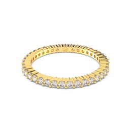 Swarovski Damen Fingerring "Matrix Tennis Vittore, 5655703, 5656293, 5656300, 5656297", 55, Metall, 1,8mm, gold, Metall, Fingerringe, mit Swarovski