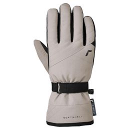 Reusch Damen Skihandschuhe "Alena R-TEX XT"hellgrau, schwarz, Gr. 6,5, unifarben, 87% Polyester, 11% Lederimitat, 2% Elasthan, Handschuhe, mit