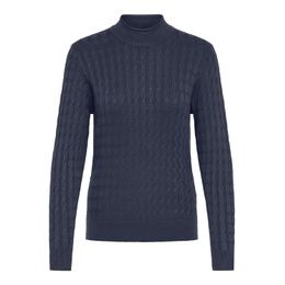 oxmo Damen Rollkragenpullover "Rollkragenpullover OXISALLY"total eclipse, Gr. S, Obermaterial: 70% Viskose CV. 30% Nylon NY., Pullover