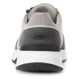 Herren Keilsneaker, Gabor Rollingsoft, Gr. 11,5, grau, Mesh, Veloursleder, Schuhe, Freizeitschuh, Halbschuh, Schn&uuml;rer mit Au&szlig;enrei&szlig;verschluss, G-Weite