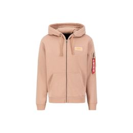 Herren Hoodie "Backprint Zip Hoodie", orange, Gr. XXL, Alpha Industries, Obermaterial: 80% Baumwolle, 20% Polyester, Sweatshirts