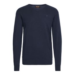 INDICODE Herren Strickfleece-Pullover "Strickpullover IDBellix", blau, Gr. XL, Obermaterial: 80% Baumwolle CO. 20% Polyamid PA., Pullover