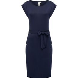 Ragwear Damen Sommerkleid "Taggien", blau, Gr. S, Material: 95% Viskose, 5% Elasthan, Kleider, Knielanges, leichtes Midikleid