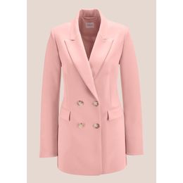 Madeleine Mode MADELEINE Damen Jackenblazer "Blazer Zweireihiger Longblazer mit Futter", gr&uuml;n, Gr. 38, Obermaterial: 73% Polyester PES. 23% Viskose CV. 4% Elasthan