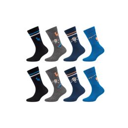 Camano Damen Socken "Kindersocken ca-soft 8er Pack", Gr. 31daphne, 61% Baumwolle, 35% Polyamid, 4% Elasthan, gemustert, Socken, 8er Pack Ohne