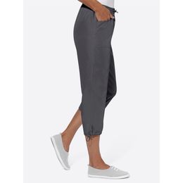 Classic Basics Damen 7/8-Hose, grau, Gr. 36, unifarben, 100% Polyester, Hosen