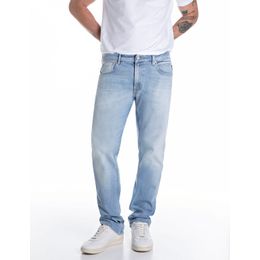 Replay Herren Straight-Jeans "GROVER", blau, Gr. 33, Denim/Jeans, Obermaterial: 98% Baumwolle, 2% Elasthan, Jeans, in vielen verschiedenen