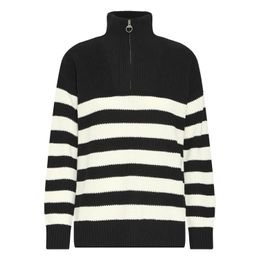 oxmo Damen Troyer "Troyer OXKalane", schwarz, Gr. M, Obermaterial: 70% Baumwolle CO recyc.. 30% Polyester Pol. recyc.., Pullover