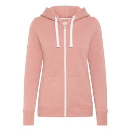 oxmo Damen Kapuzensweatjacke "Kapuzensweatjacke OXOlinda", rosa, Gr. XS, Obermaterial: 80% Polyester PES. 20% Baumwolle CO., Sweatjacken