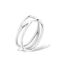 Damen Fingerring "Schmuck Geschenk Edelstahl Ring The Melting Organic", 56, Edelstahl, 8mm, silber, Liebeskind Berlin, Edelstahl, Fingerringe